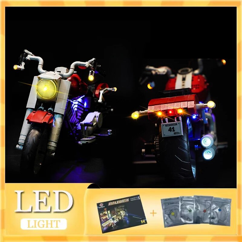 Комплект светодиодных фонарей «сделай сам» для мотоцикла LEGO 10269 (только светодиодный светильник, без модели блоков)