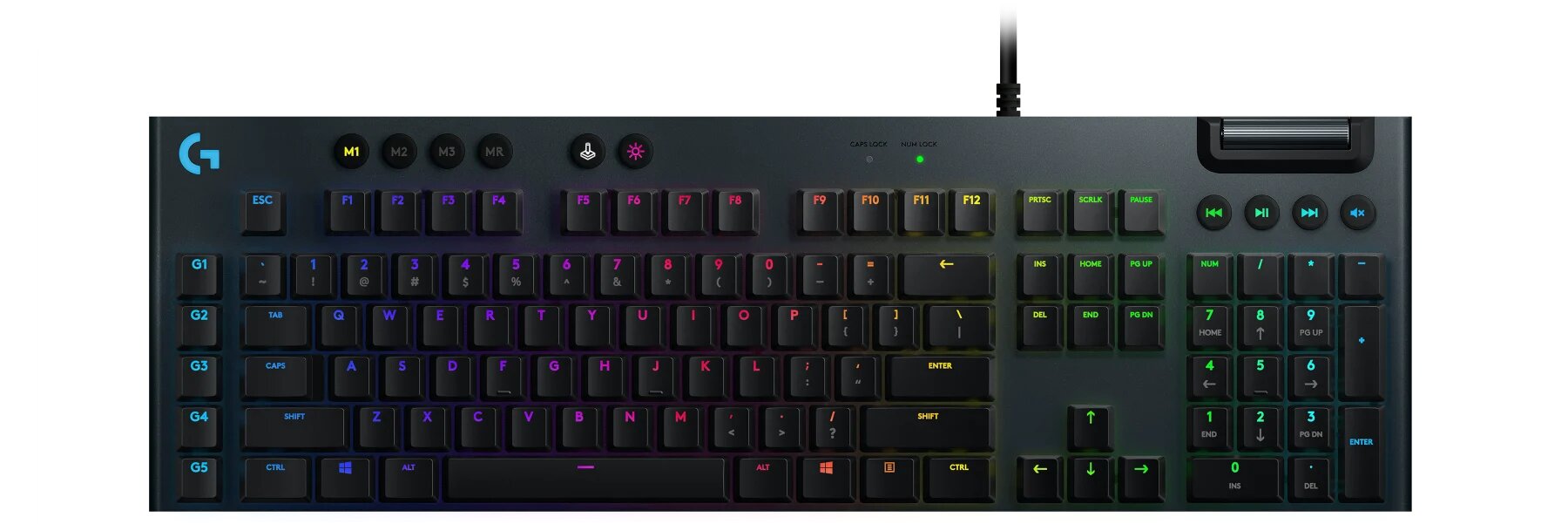 Игровая клавиатура Logitech G813 GL Tactile, проводная, механическая, русская раскладка, (920-008994)