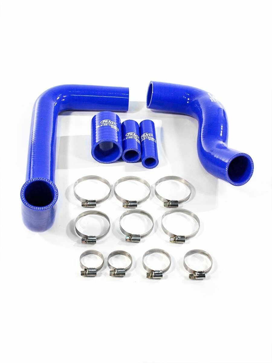 Патрубок радиатора УАЗ Патриот дв. 409 Евро-2, 3 (без кондиционера) силикон (к-т 5 шт)