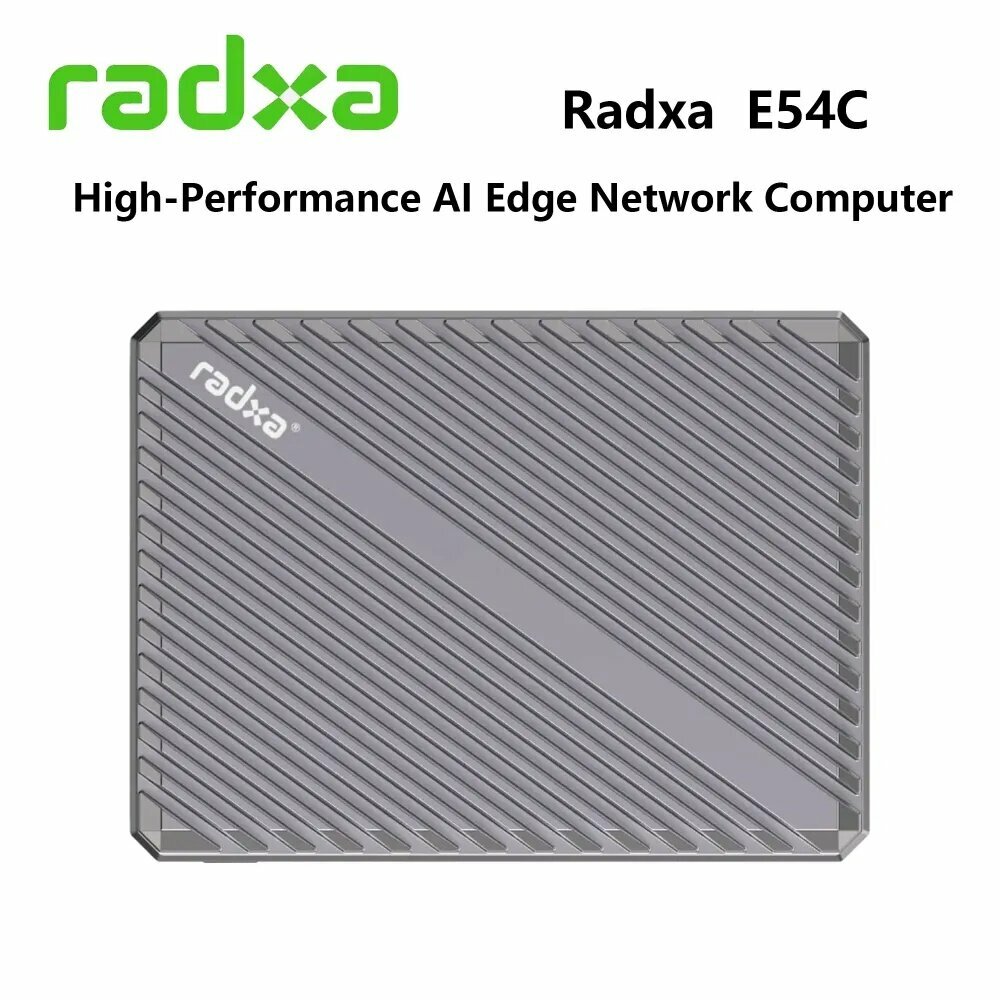 Radxa E54C 2GB LPDDR4 High-Performance AI Edge Network Компьютеры 6-core A76 and A55 CPU,5Tops NPU USB 3.0 4 GbE Rockchip RK3582 Board(бежевый)