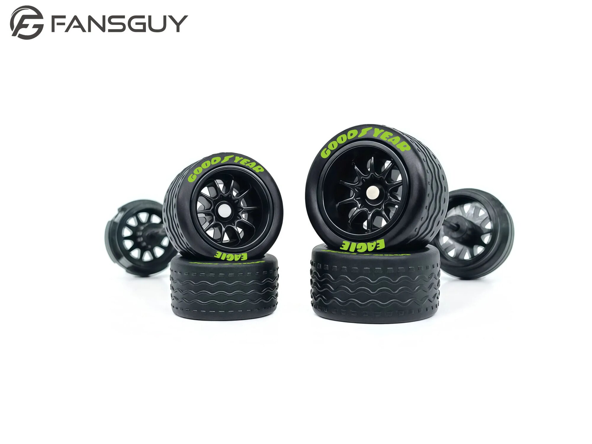 Колеса FANSGUY для масштабных моделей 1/64 BSC-NCG Black 1