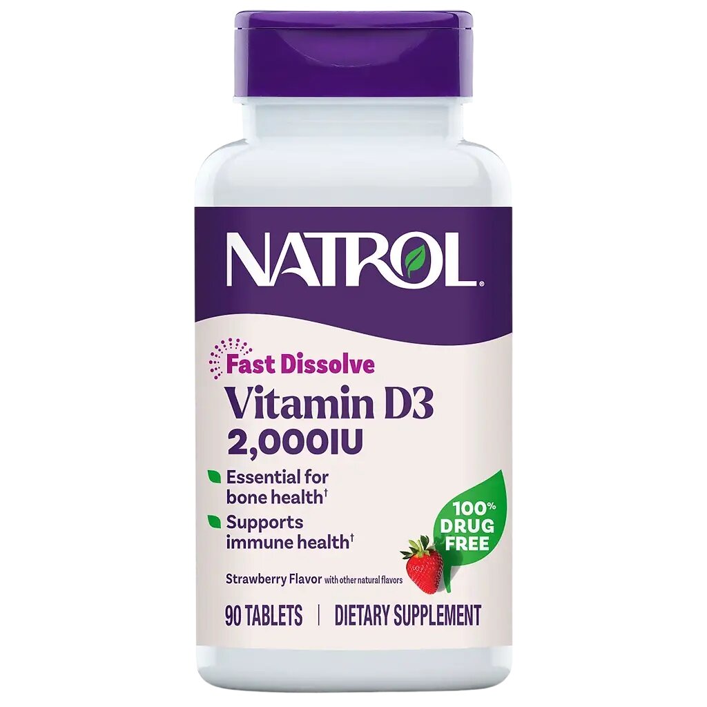 Natrol Витамин D3 /Vitamin D3 2000 ME таблетки быстрорастворимые массой 400-420 мг 90 шт