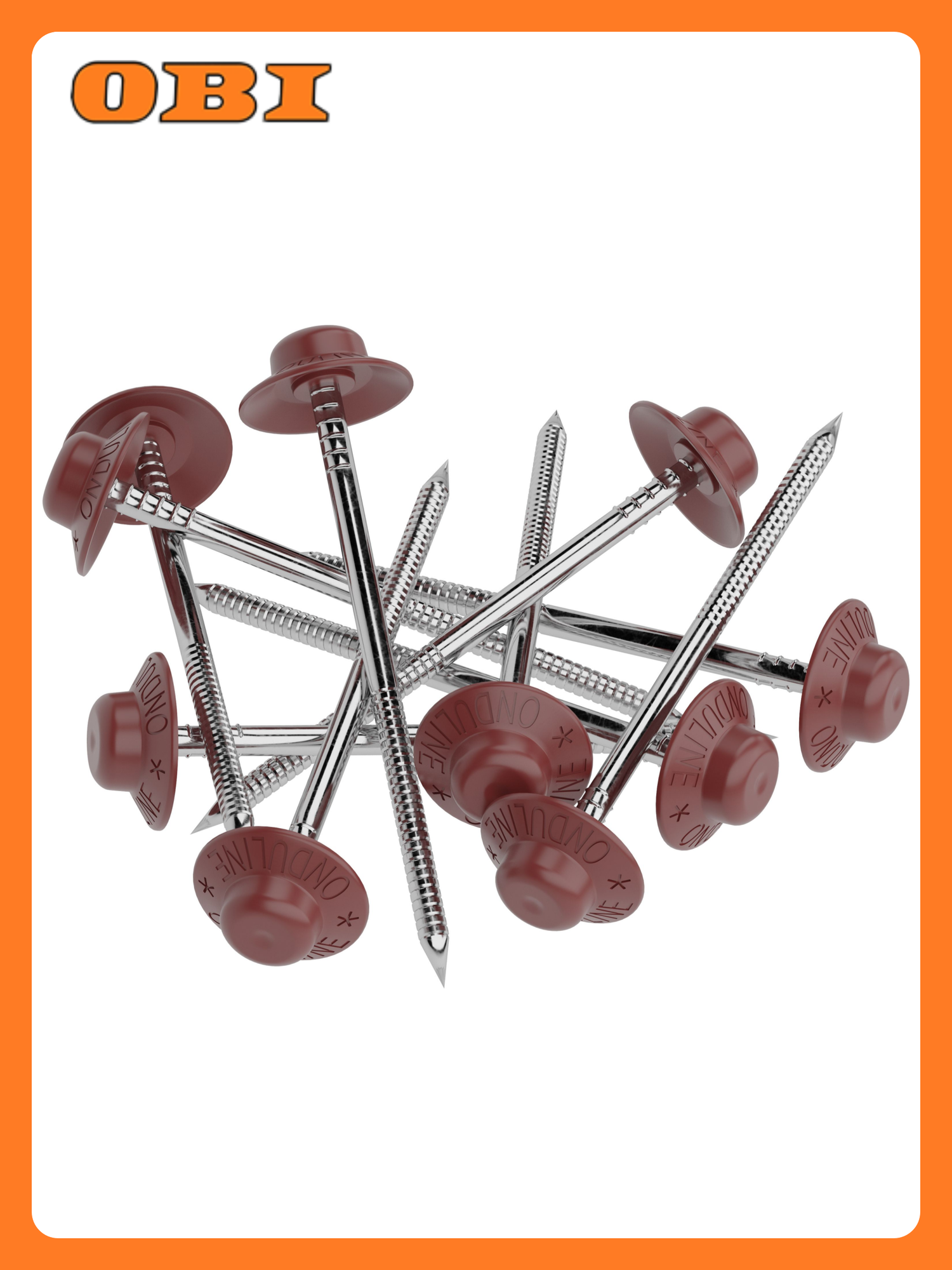 Гвозди Ондулин 75 мм Красные уп./100 шт