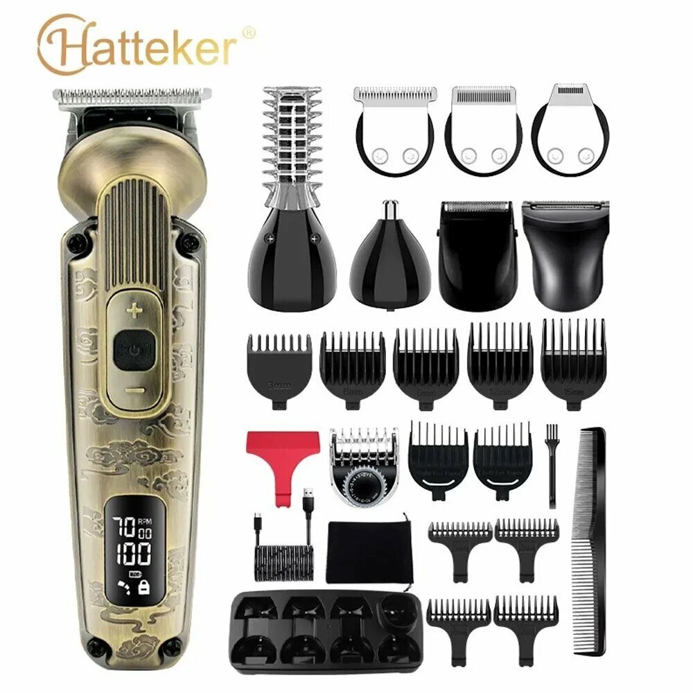 HATTEKER Машинка для стрижки HT-6188, бронза
