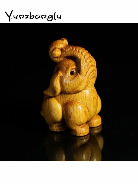 Yunzhonglu статуя слона, деревянная резная работа, натуральное дерево, украшение для интерьера