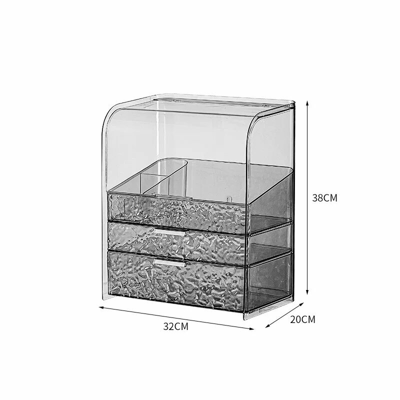 Креативный органайзер для косметики, акриловый бокс для макияжа, настольное хранение, прозрачный штабелируемый