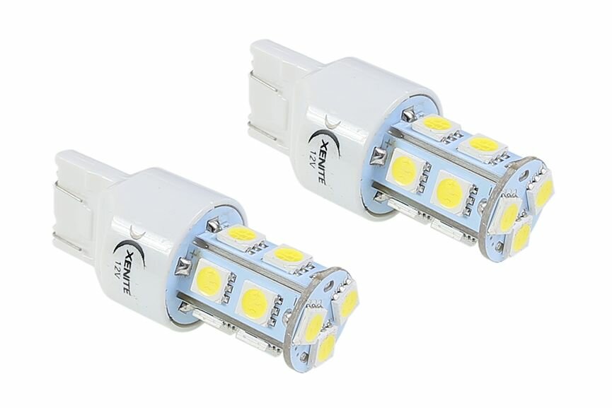Лампа светодиодная двухконтактная 12В TP137DRL Xenite (T20/W21/5W/7443) (Яркость больше на 50%), 2 шт.
