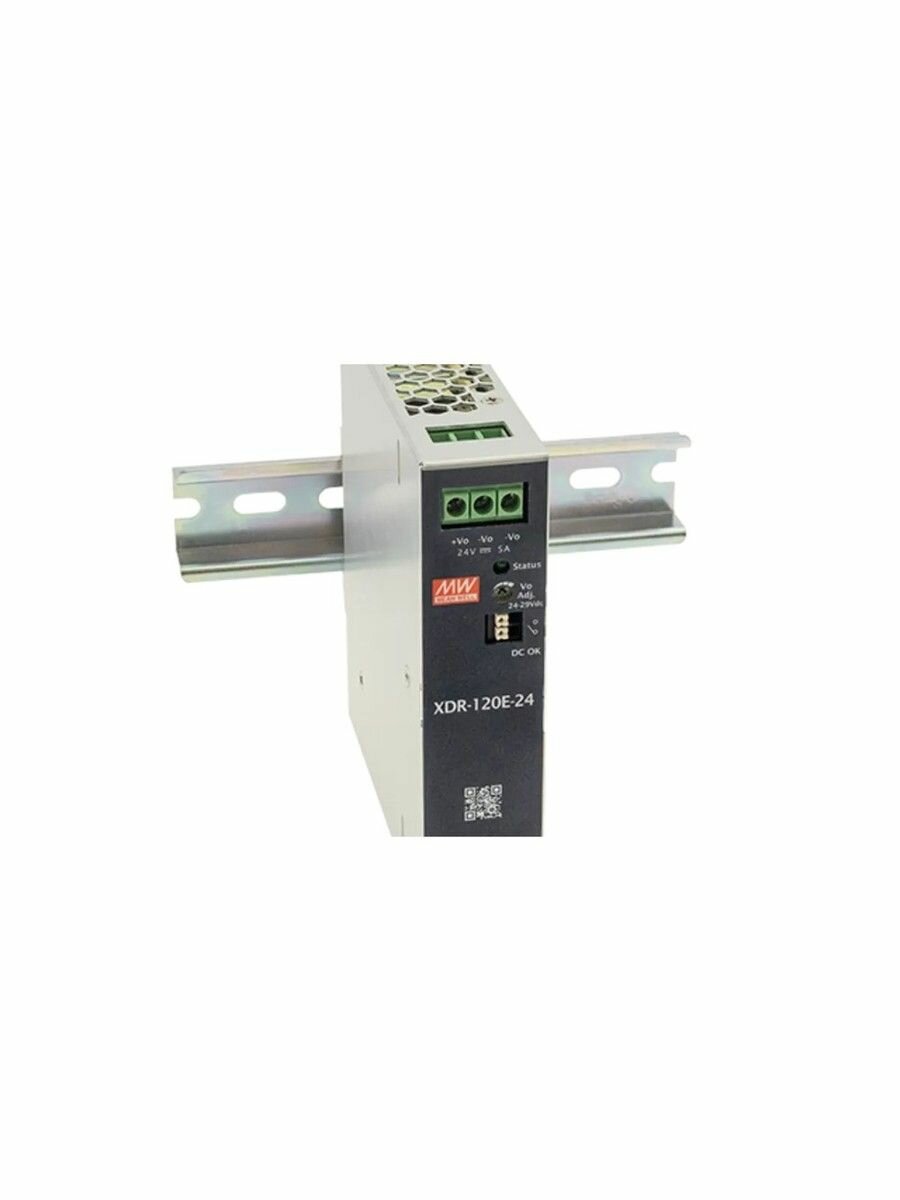 Источник питания AC-DC на DIN-рейку Mean Well XDR-120E-36, мощность 120 Вт, выход 36В/3.33А (до 4.29А)
