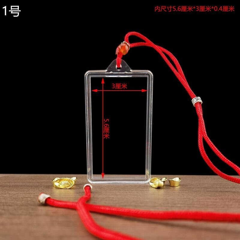 Открывающаяся пустая коробка, прозрачный амулет, водонепроницаемый кулон, защитный футляр для Священных Писаний, акриловый кулон, пустая оболочка
