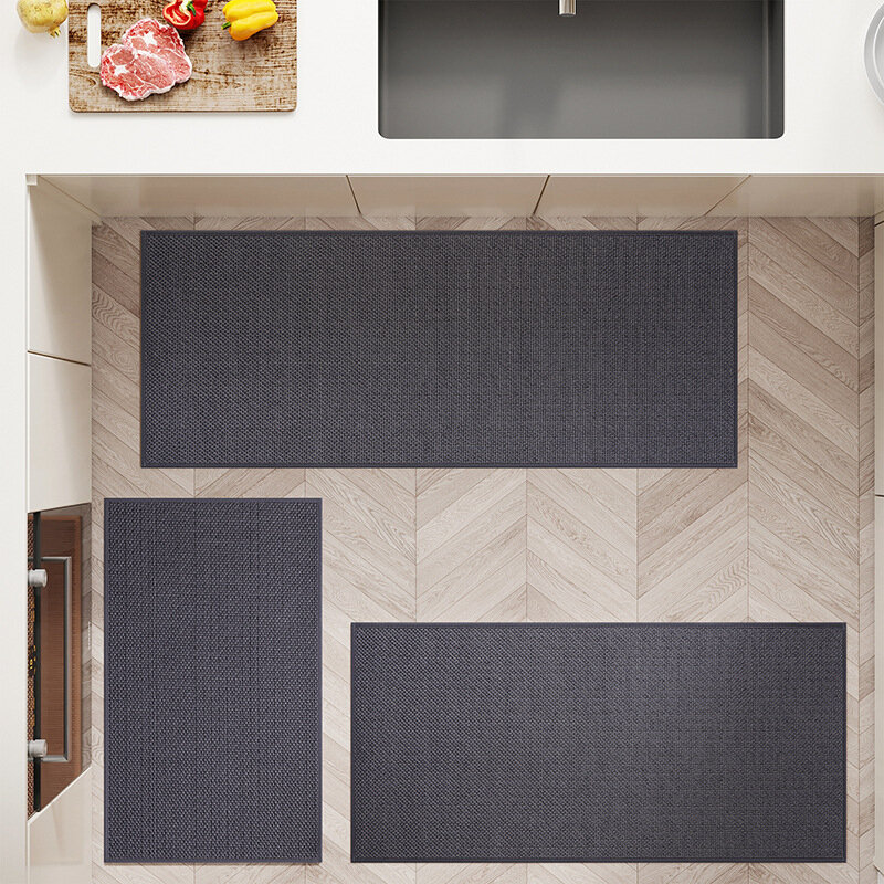Коврик кухонный нескользящий из твила, льняной коврик, который можно стирать, резиновая подложка.44*75cm（1PCS）