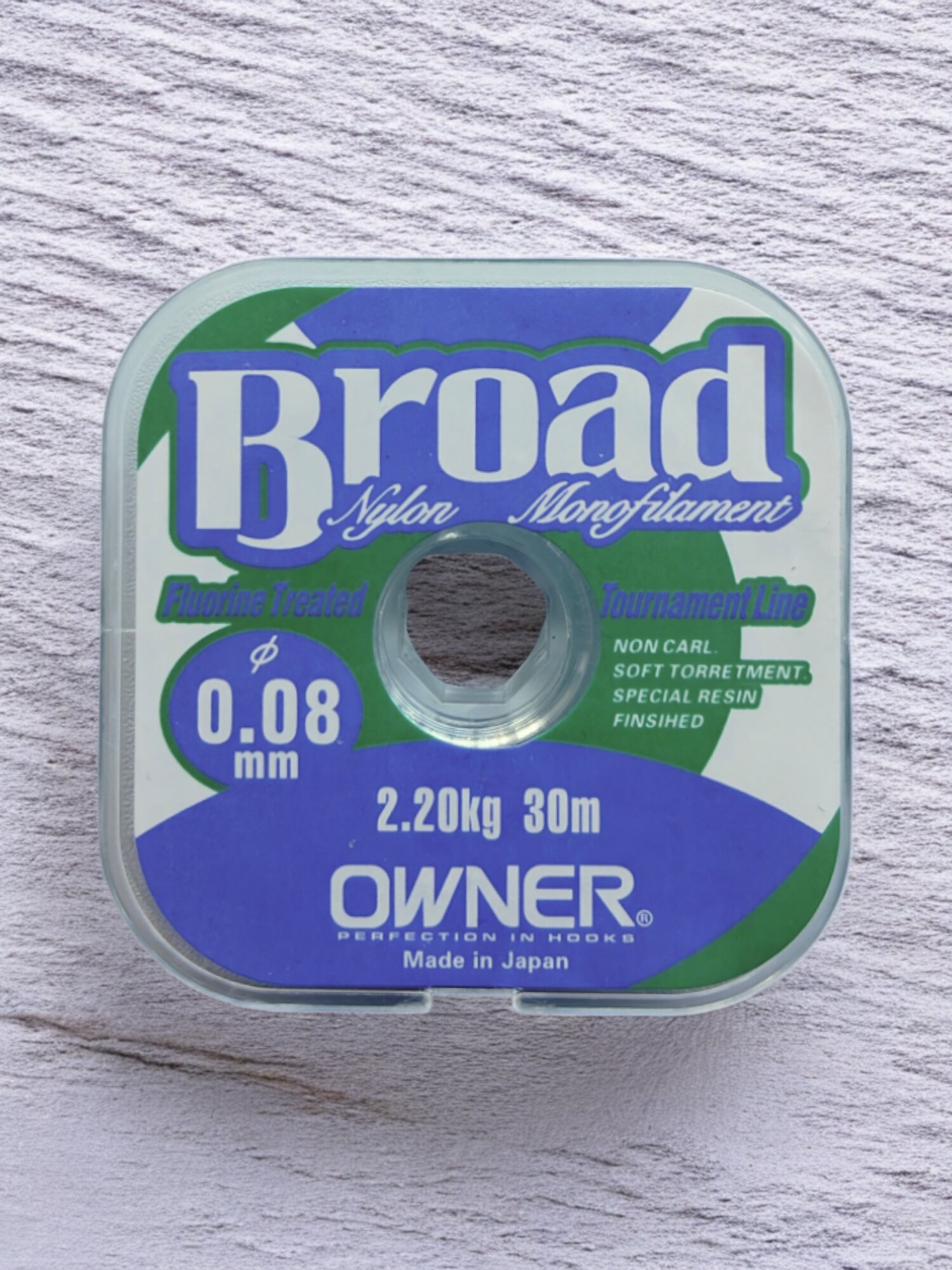 Леска Owner Broad длина 30 м диаметр 0,08 мм разрывная нагрузка 2,2 кг