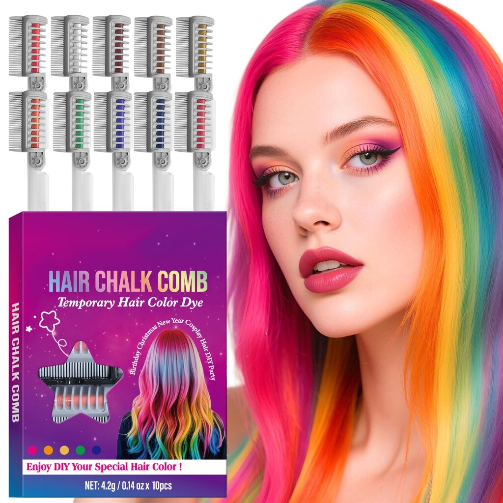 1 коробка 10 цветов, разноцветные одноразовые палочки для окрашивания волос