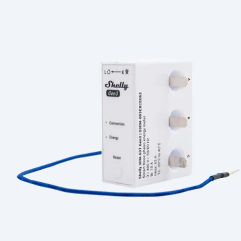 Shelly 3EM 63T Монитор электроэнергии Wi-Fi Shelly 3EM 63W Gen3