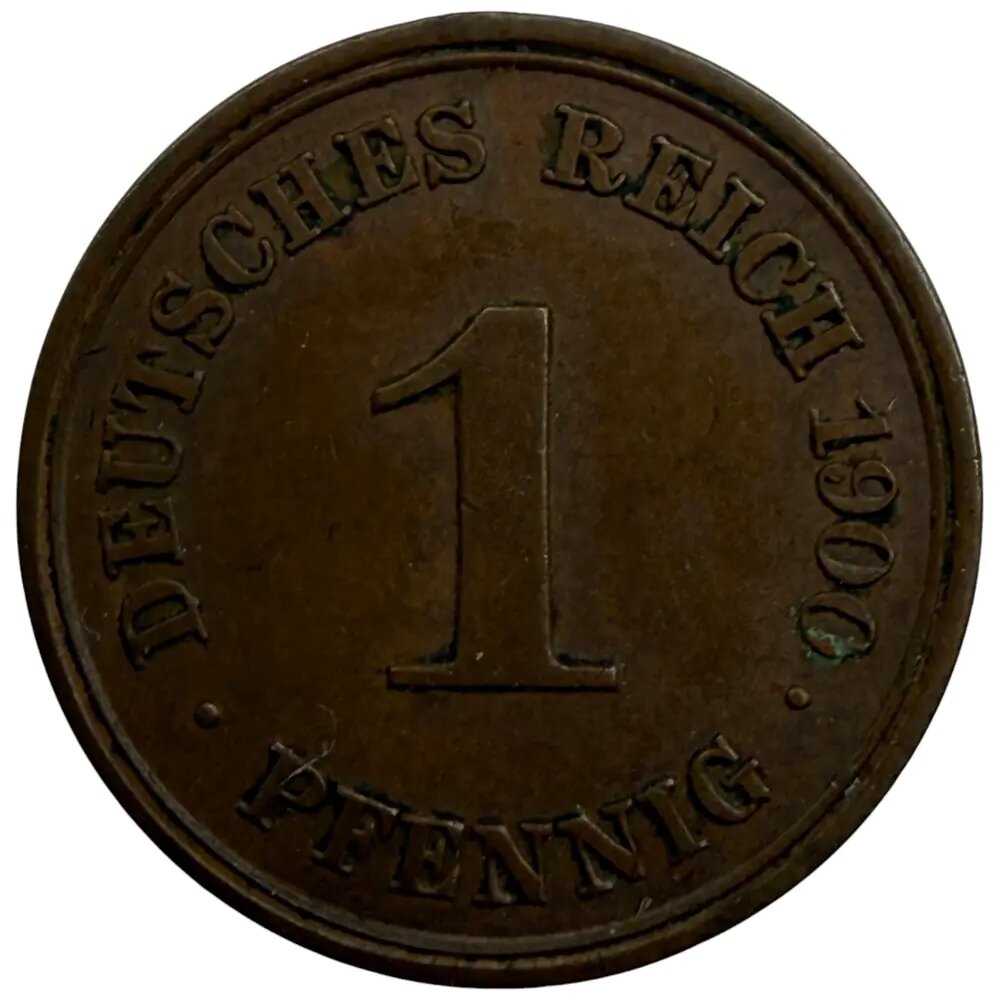 Германская империя 1 пфенниг 1900 г. (F)