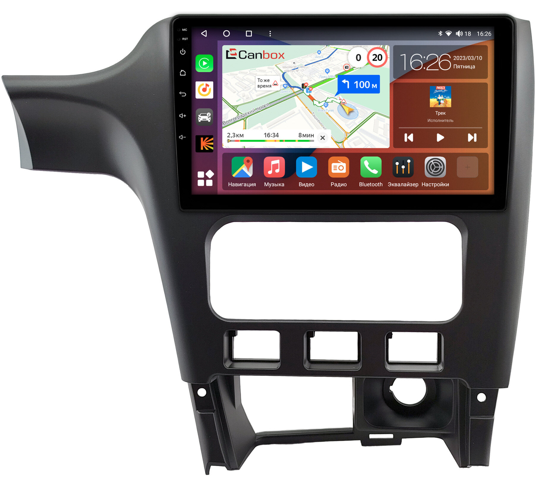 Штатная магнитола Subaru Legacy 3, Outback 2 1998-2004 (левый руль) Canbox Logic-i3 5721-9-0748 Android 11 (4G-SIM, 4/64, DSP, 360, QLed)