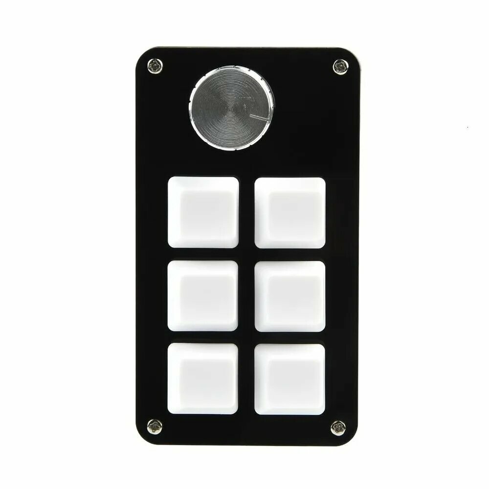 6 Ключ 1 ручка Mini Macropad Copy Pastes Pastes Портативная механическая клавиатура с подсветкой