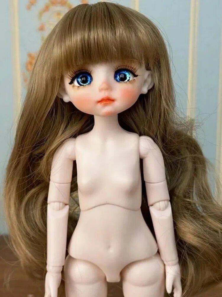 BJD кукла 30 см (1/6) с шарнирами, ручная роспись коллекционная фэшн-кукла для девочек, сменный парик. Подарок на день рождения