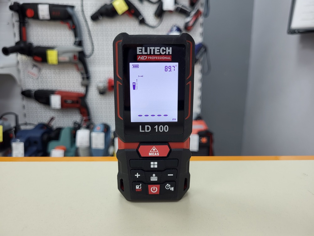 Лазерный дальномер Elitech HD LD 100, встроенная память, 100м