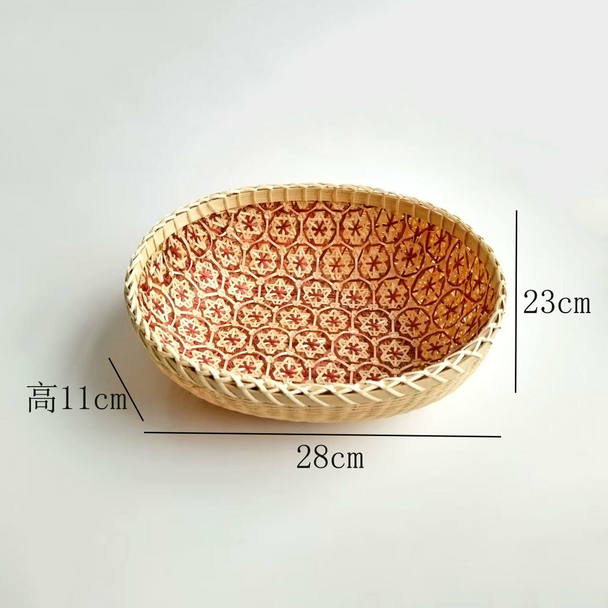 Вьетнамская ручная работа, цветная плетеная корзина для фруктов из бамбука, корзина для хлеба, корзина для паровых булочек, настольная корзина для закусок, корзина для сухофруктов, кухонная корзина для яиц из бамбука