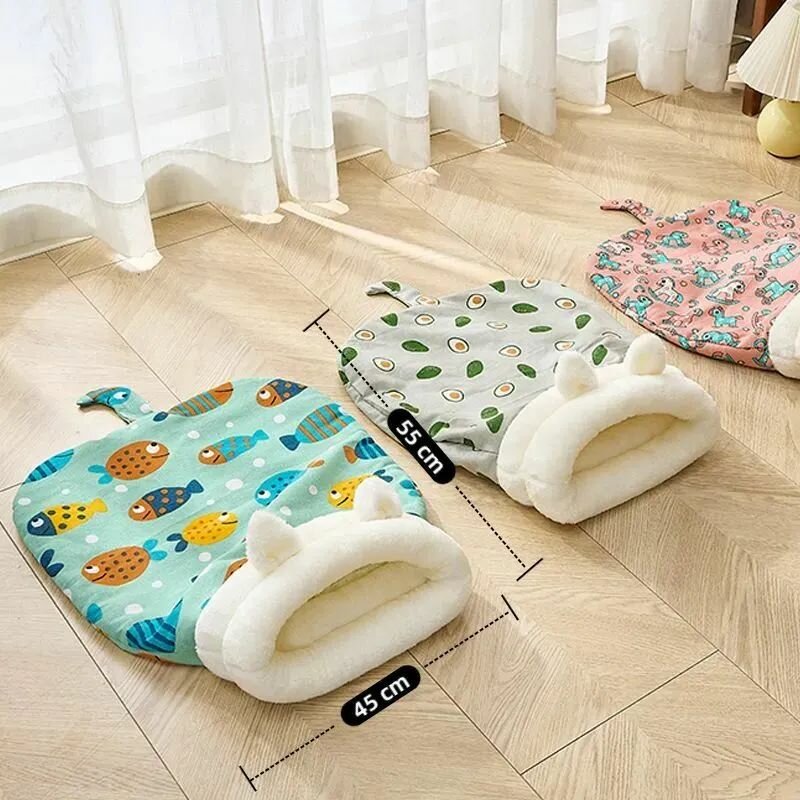 Зимняя теплая закрытая кровать для кошек и собак, товары для домашних животных, спальный мешок