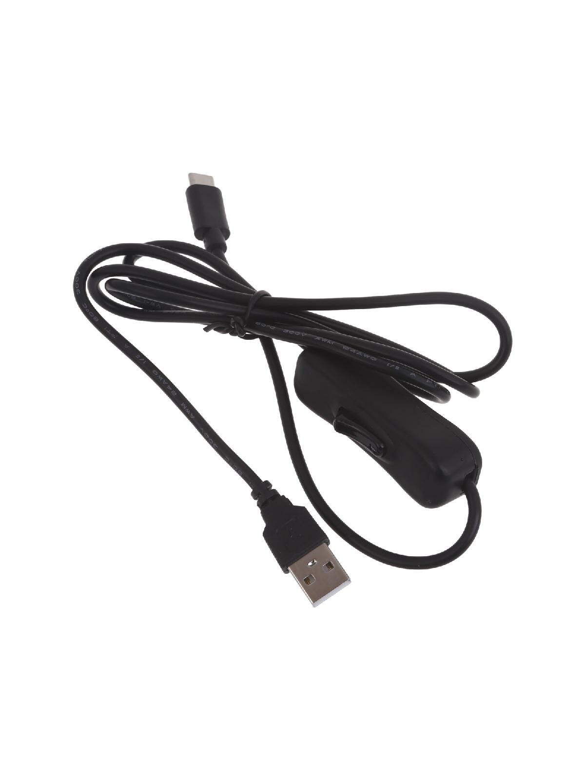 USB Type C с переключателями включения / выключения Кнопка питания Кабель быстрой зарядки Type C 46 дюймов