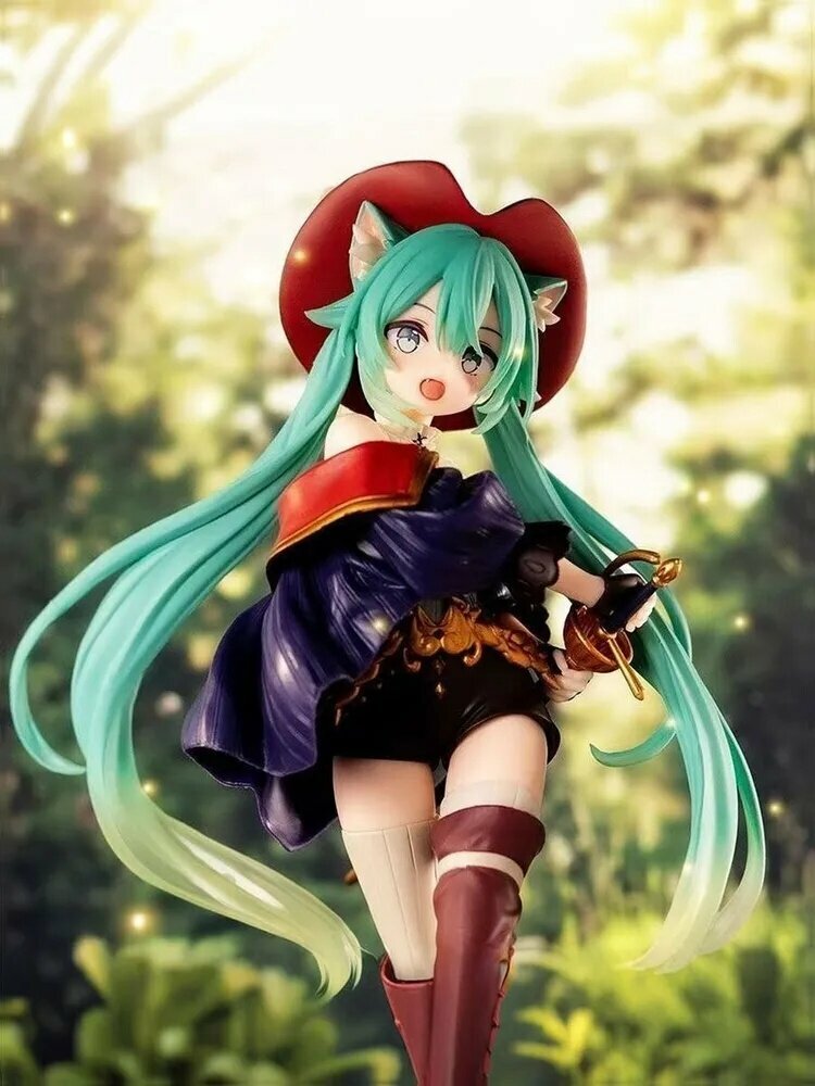 Canllua Кот в сапогах Фигурка Мику Хатсуне сапогах Фигурка Мику Хатсуне/Miku Hatsune puss in boot (18cm)