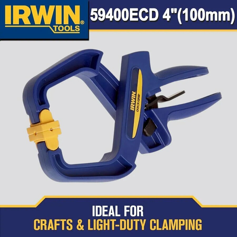 IRWIN Регулируемый зажим с быстросъемными рычагами, 4" (100mm), 59400ECD