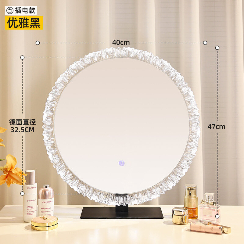 Зеркало для макияжа SG, популярное, легкая роскошь, акриловое, с LED-подсветкой, высококачественное зеркало для туалетного столика, зеркало неправильной формы, настольное зеркало с подсветкой