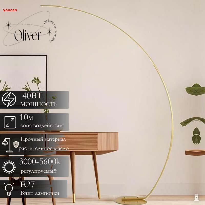 Напольный светодиодный светильник (торшер, лампа) с пультом управления Emilion Loft Simple Light 2.4G, LED (Черный)