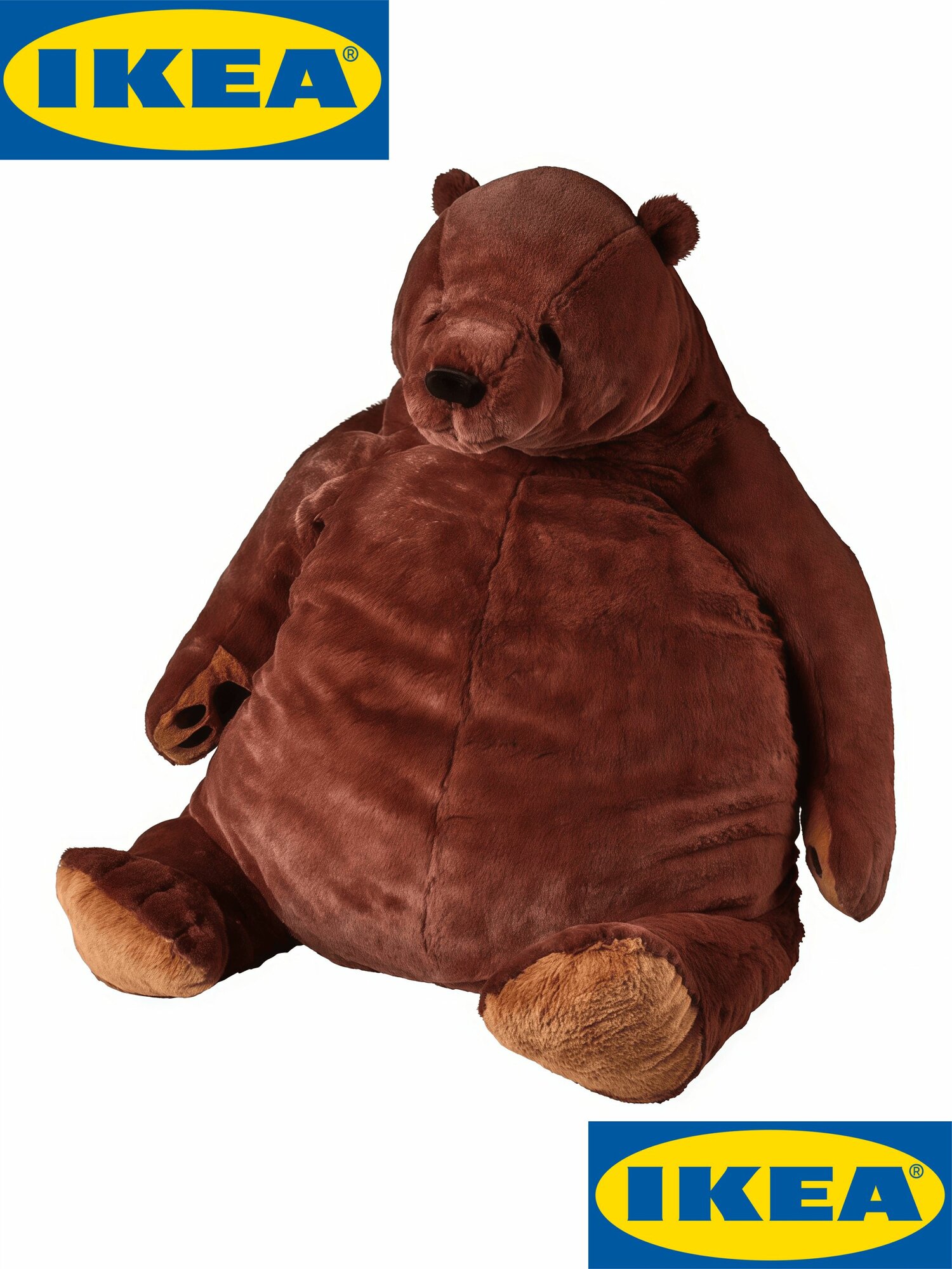 Мягкая игрушка Бурый медведь икеа 100 см