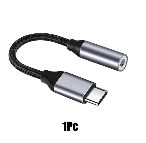 Аудиоадаптер Hi-Fi Ultra Aux Type-C 3,5 Мм, Оригинальный Аудиокабель Для iPhone 15, silver 1pcs