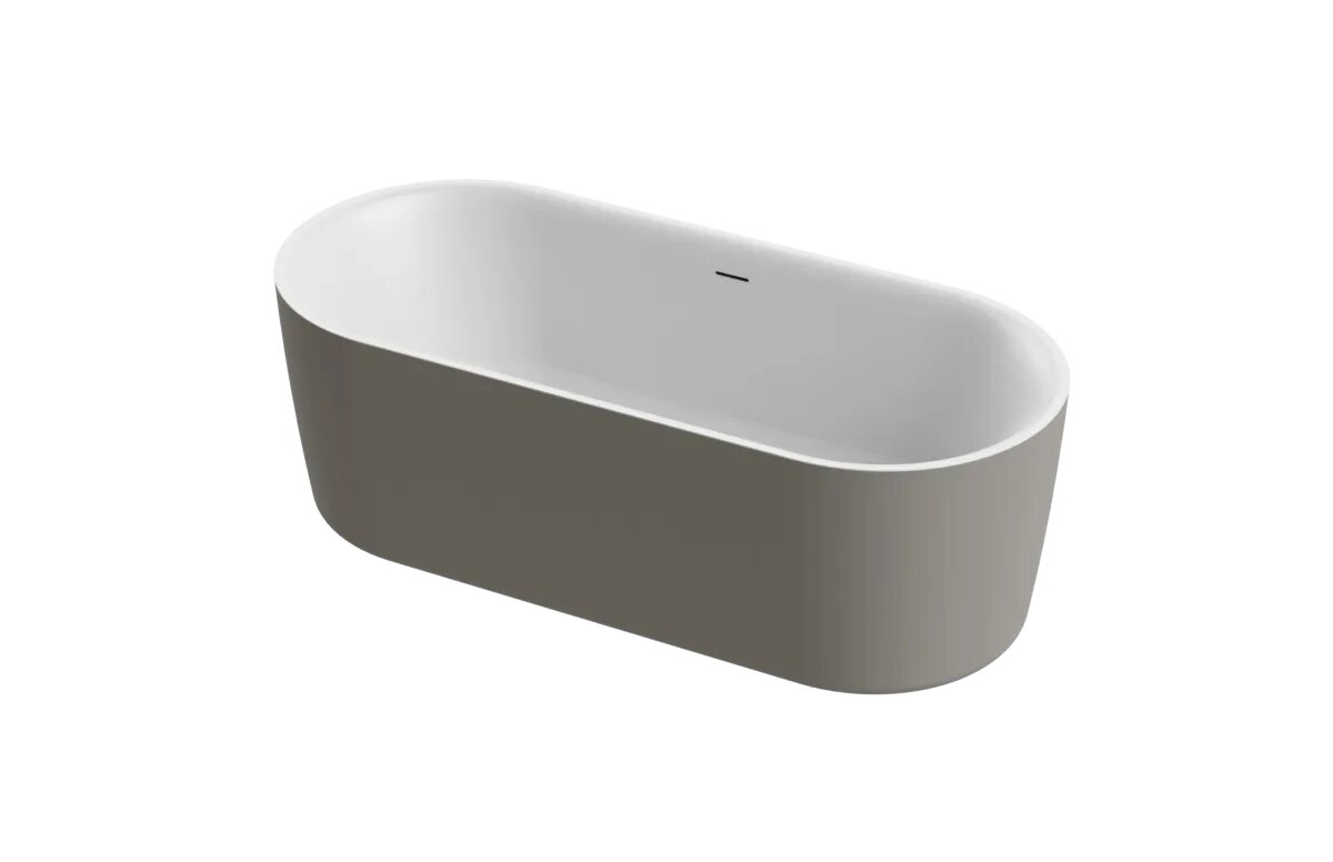 Акриловая ванна Cezares Metauro 180x80 METAURO-INT-Central-180-80-60-G-W-MATT с панелью и сливом-переливом