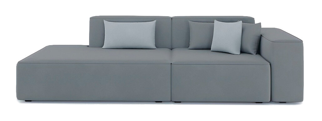 Диван-кровать 4Home Ральф, велюр Зара Графит 32, диван раскладной в гостиную, механизм Еврокнижка