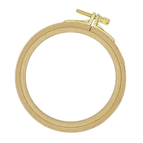 100-4 Пяльцы Nurge деревянные с винтом, высота обода 8мм, диаметр 190мм