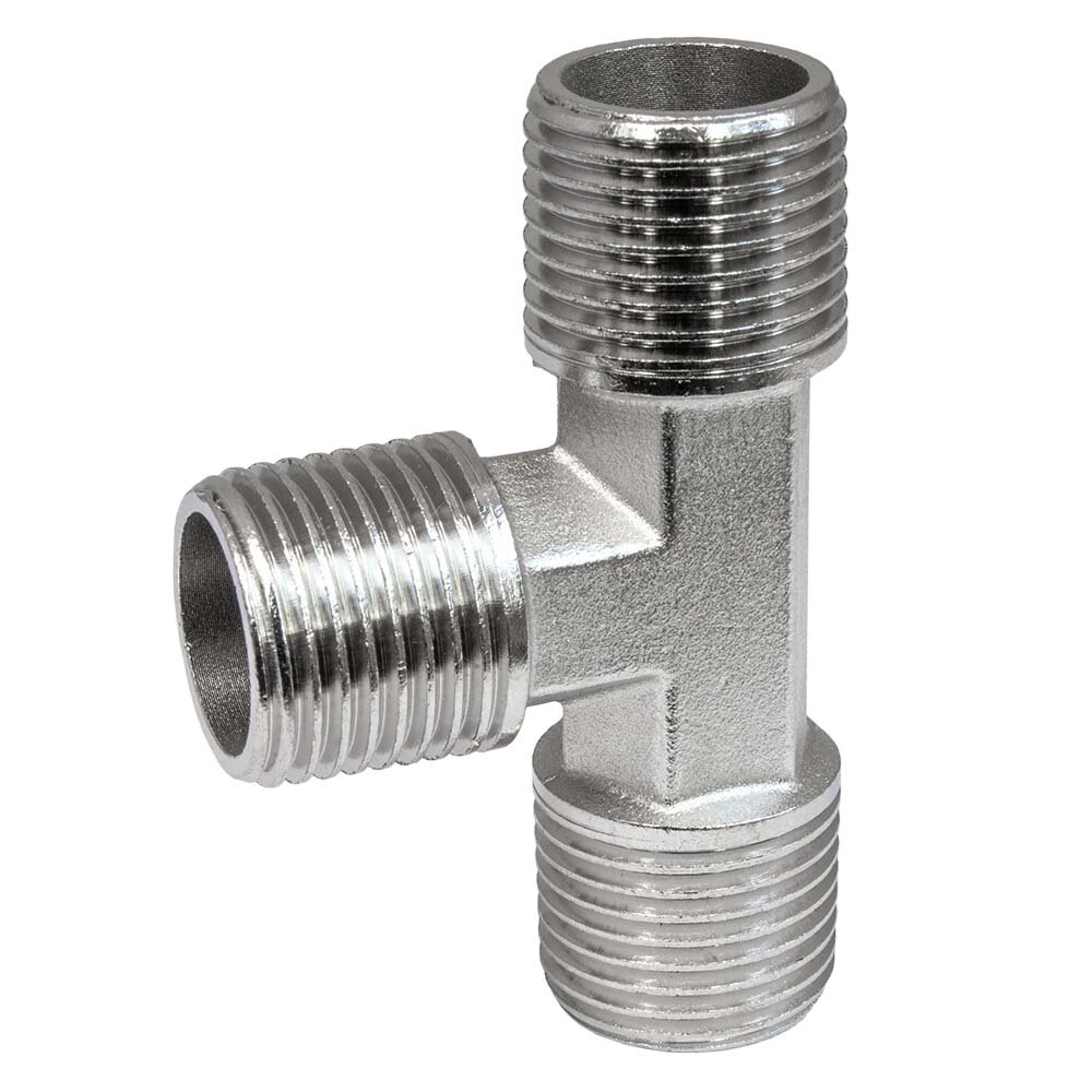 PI TOOLS Фитинг тройник T-1/2MMM резьбовой, для труб. Арт. 0231