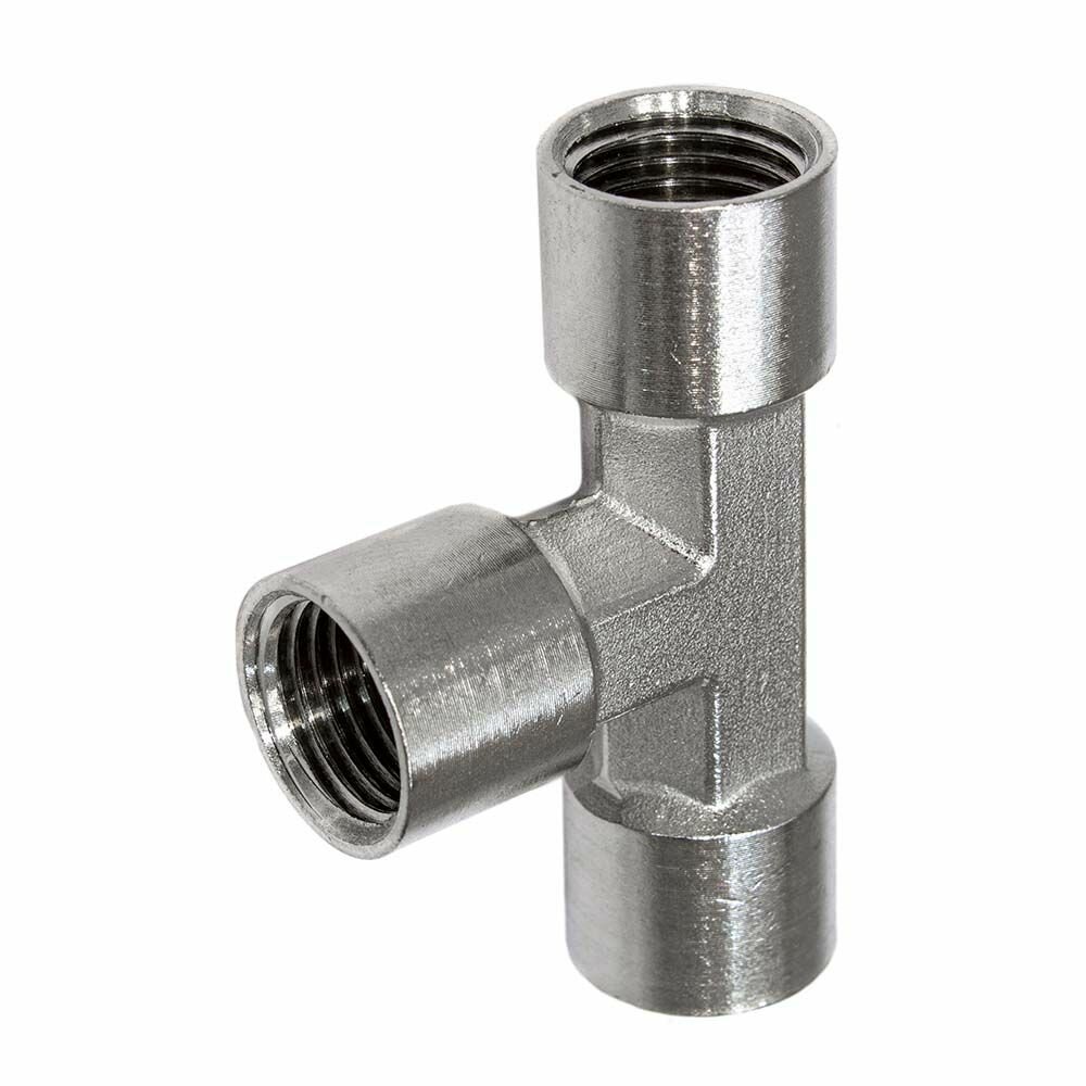 PI TOOLS Фитинг тройник T-1/4FFF резьбовой, для труб. Арт. 0656