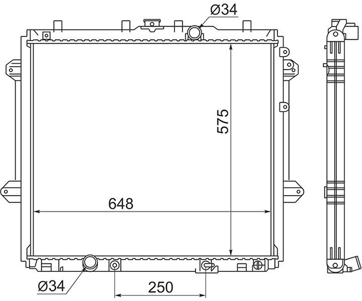 Радиатор SAT TY0009-150 Toyota Land Cruiser Prado J150 09-20 / 4Runner 09-24