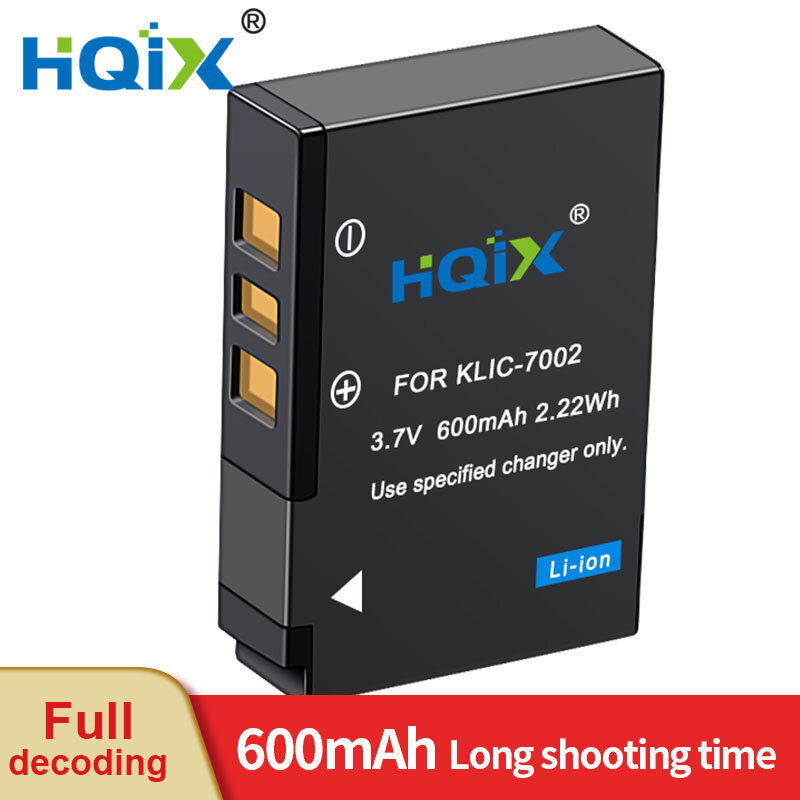 HQIX для Kodak EASYSHARE V630 V530 ZOOM камера KLIC-7002 зарядное устройство Аккумулятор