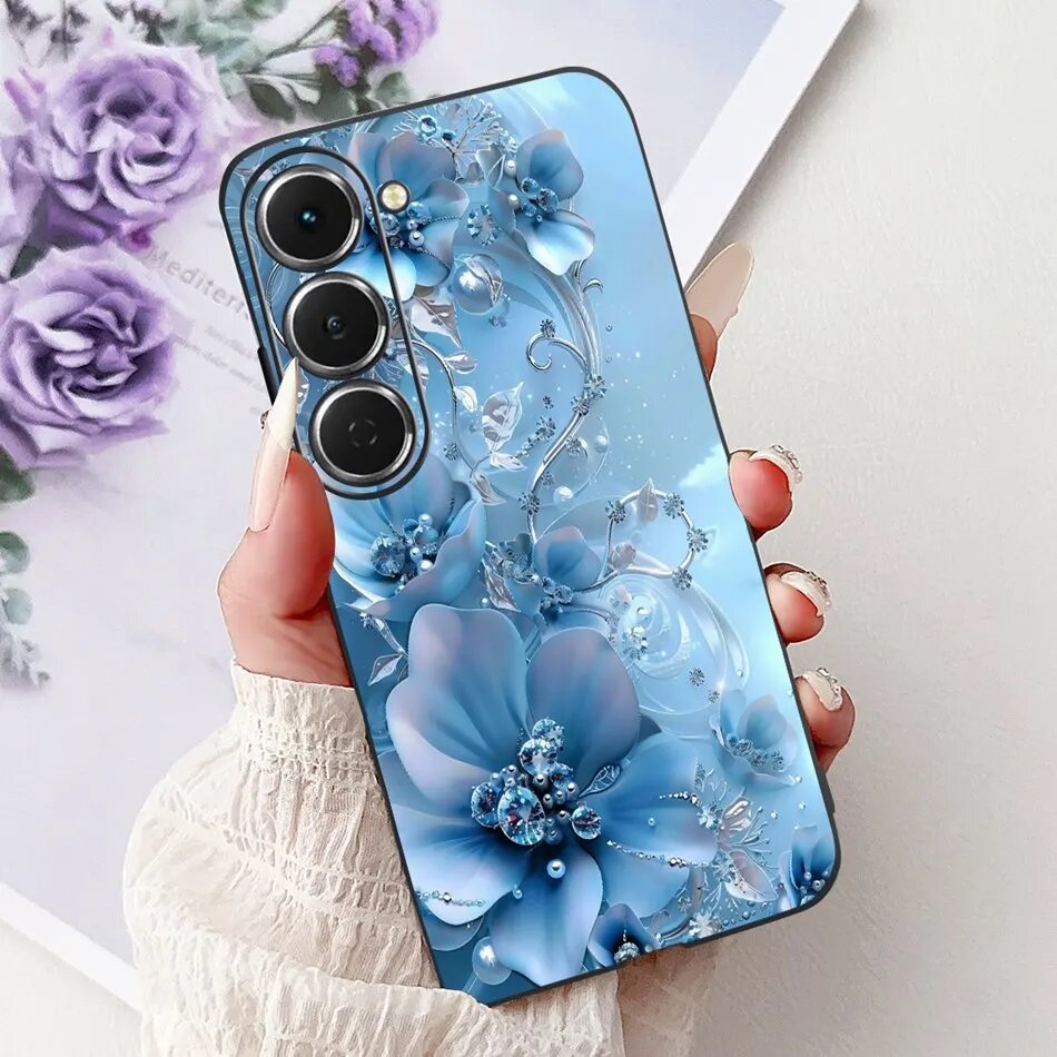 Чехол для Tecno Spark 40 Pro/40 Pro+ синий, силикон