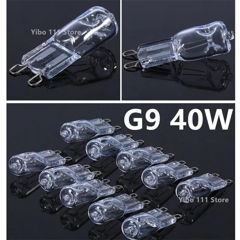 Светодиодные лампы G9 Eco Halogen 18W 25W 40W 60W 220V теплый белый 40W, 10PCS