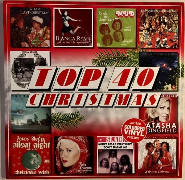 Пластинка Various "Top 40 Christmas" (LP/EU/2022) New. Новогодняя пластинка. Рождественская пластинка