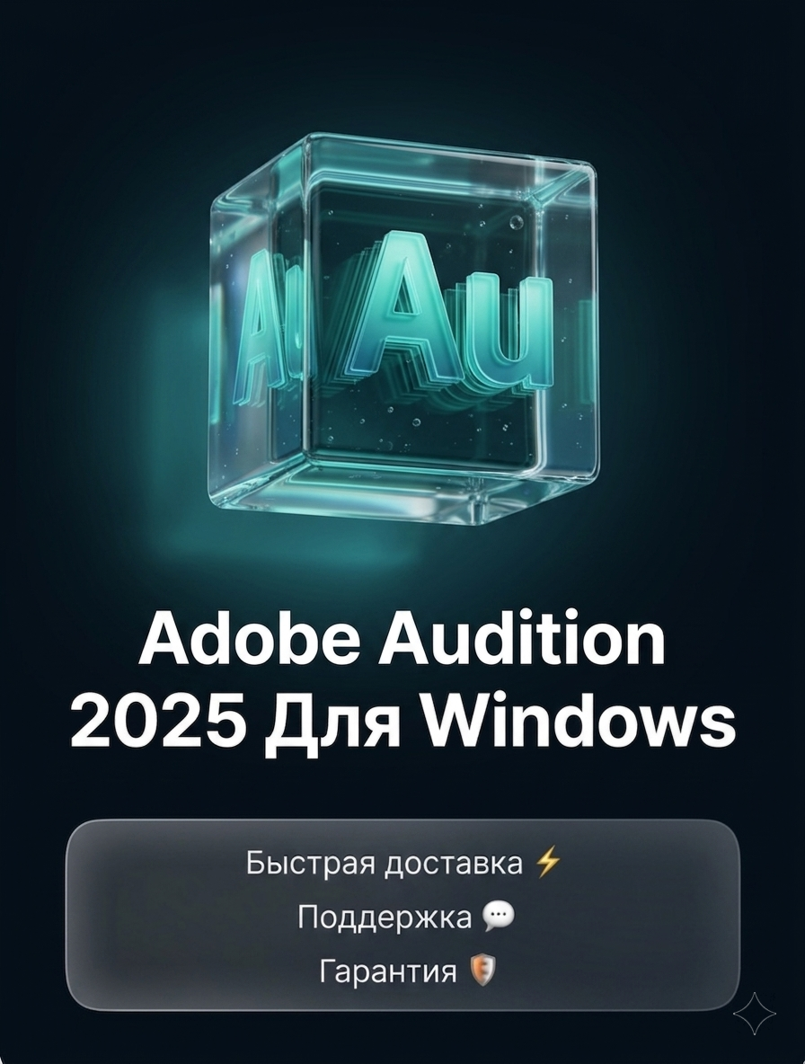 Adobe Audition 2025 для Windows / Профессиональный аудиоредактор (Бессрочная лицензия)
