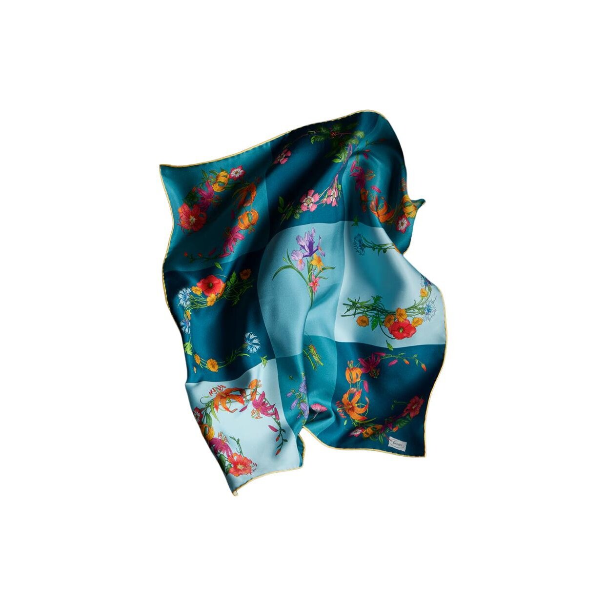 Шарф GUCCI, one size, синий — фото 1