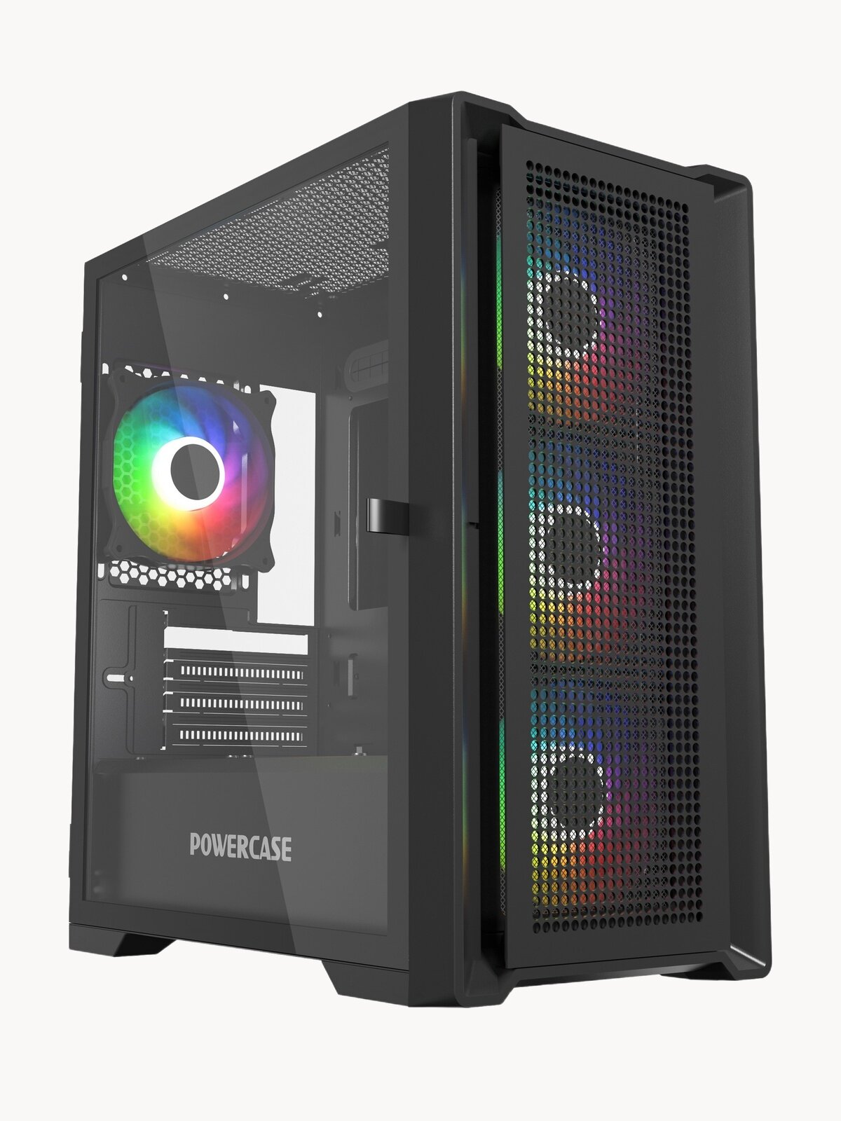 Корпус Powercase Alisio Micro X4B V2, черный (CAMCXB-A4)