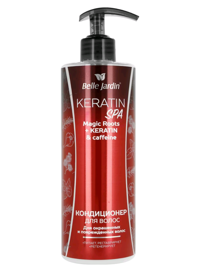 Belle Jardin Keratin Spa - Magic Roots + Keratin & Caffeine Кондиционер для окрашенных и поврежденных волос 500 мл.