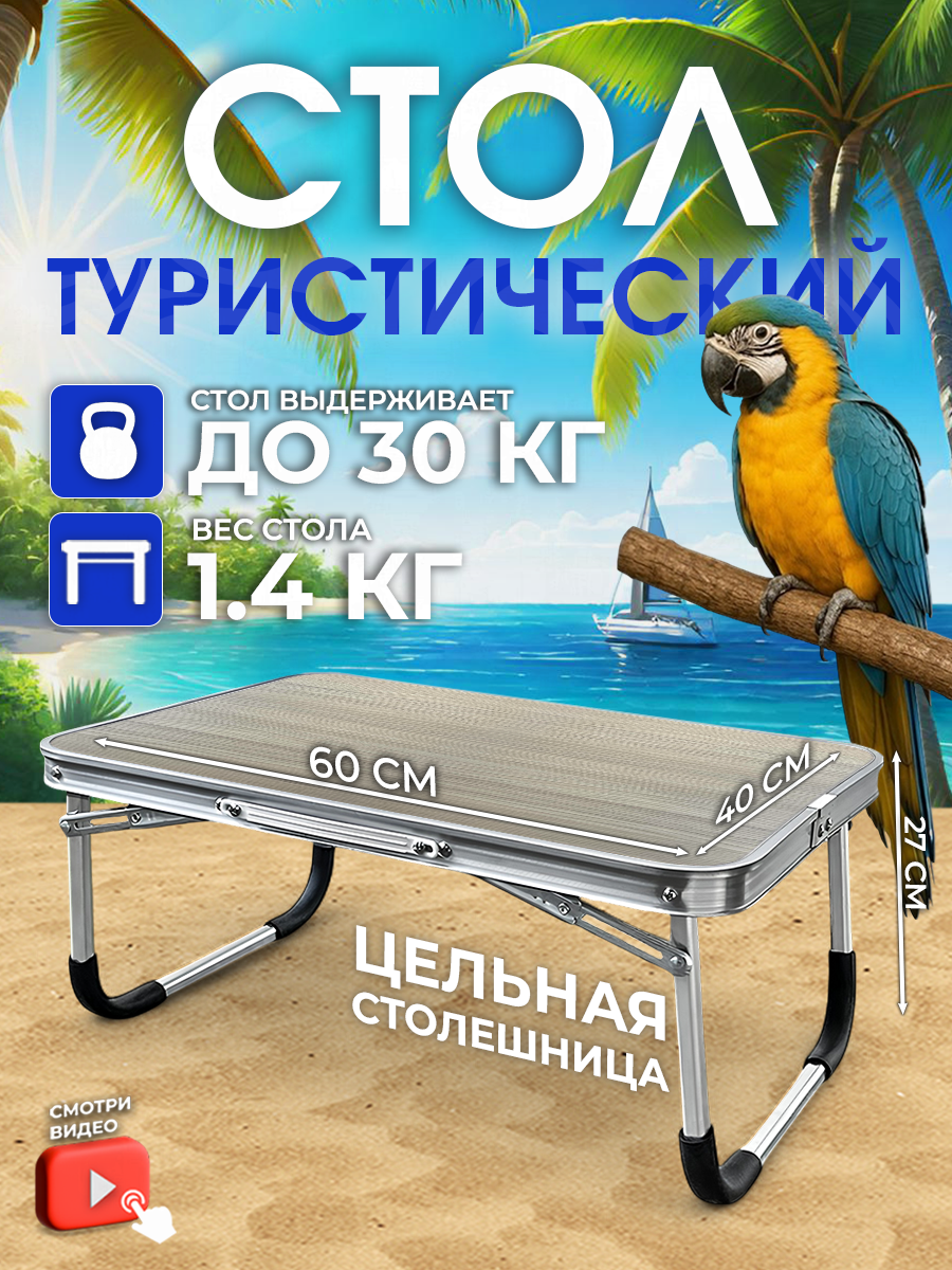 Стол туристический складной 60х40х27 без стульев для пикника