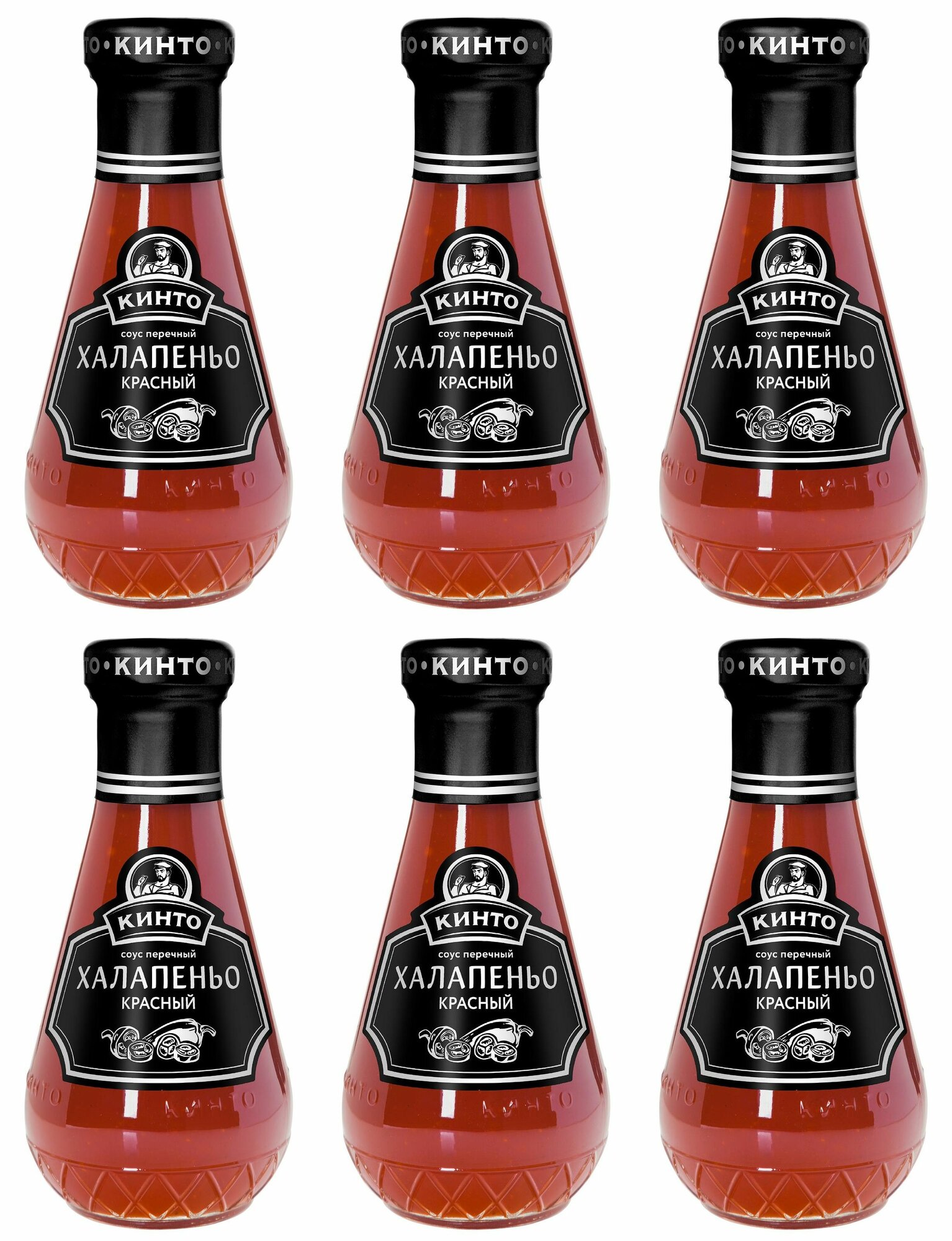 Кинто Соус Халапеньо красный, перечный, 195 гр, 6 шт в коробке