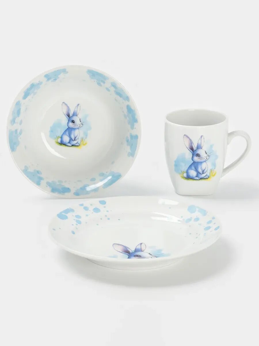 Набор детской посуды для кормления керамический