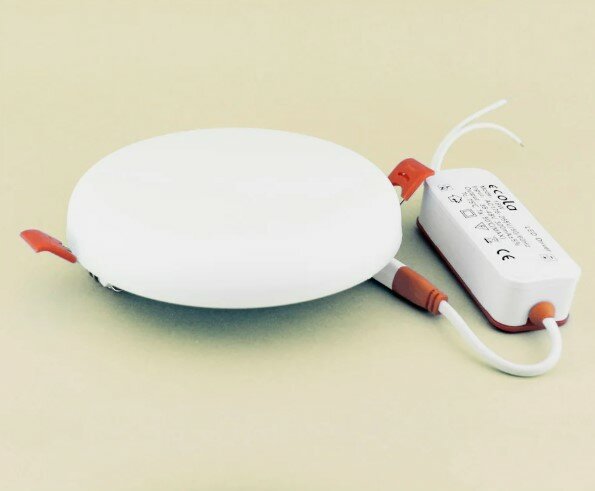 Встраив. потол. свет-к Ecola LED Круглый безрамочный даунлайт 18W 220V 4200K 120x20 с креплением по