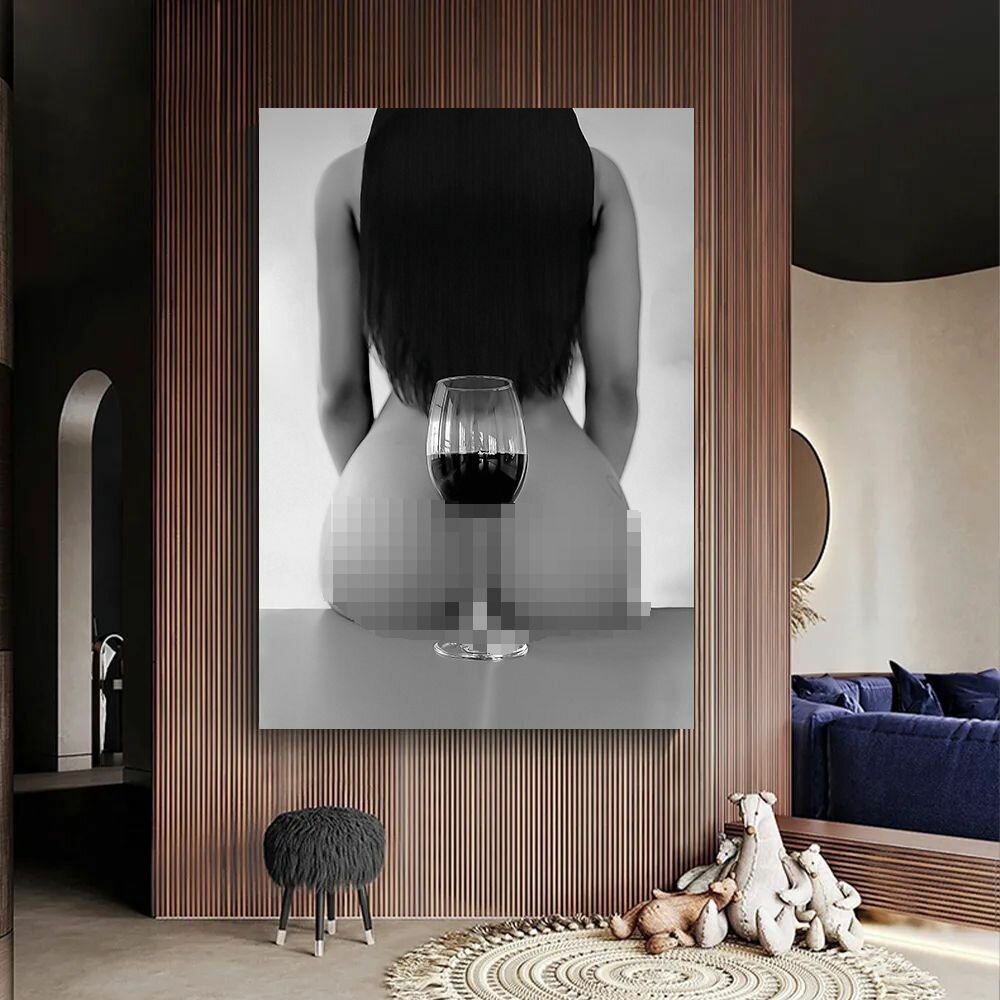 Картина 18+ девушка, голая девушка, 20х30 см.